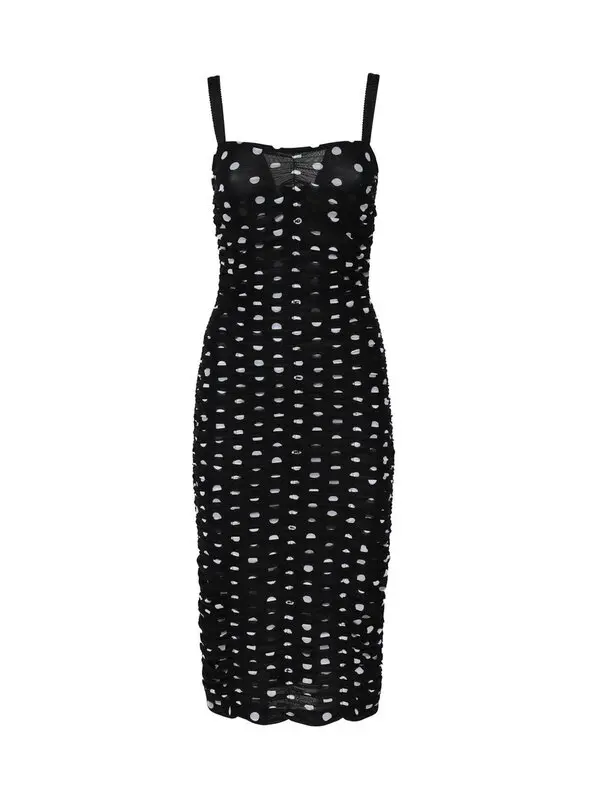 Dolce & Gabbana Mambo Polka Dot Tulle Dress - Multicolor