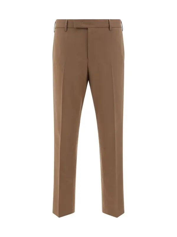 PT TORINO Dieci Virgin Wool Trousers - Brown