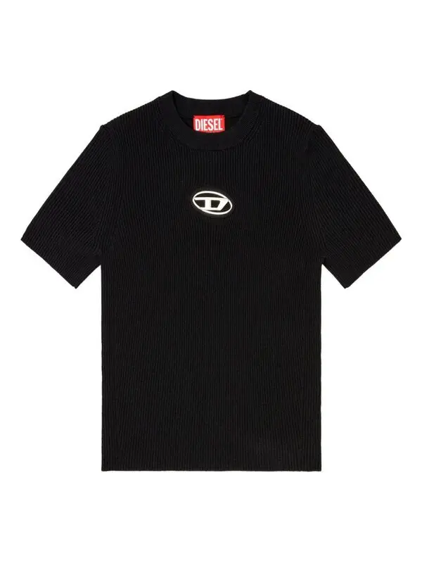 Diesel Crewneck Ribbed T-shirt - Black