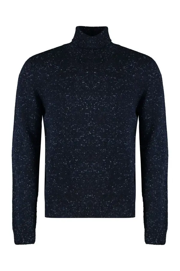 THE (ALPHABET) Cashmere Blend Turtleneck Sweater - Blue