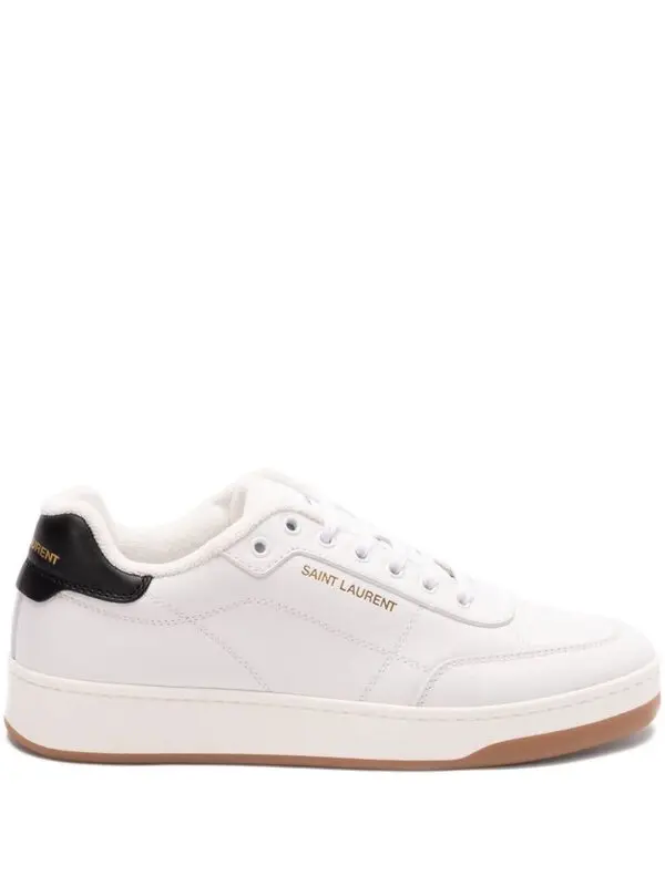 Saint Laurent Sl/61 Leather Sneakers - White