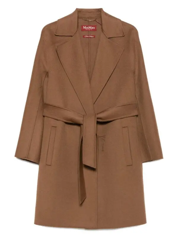 Max Mara Studio Virgin Wool-cashmere-silk Coat - Visone