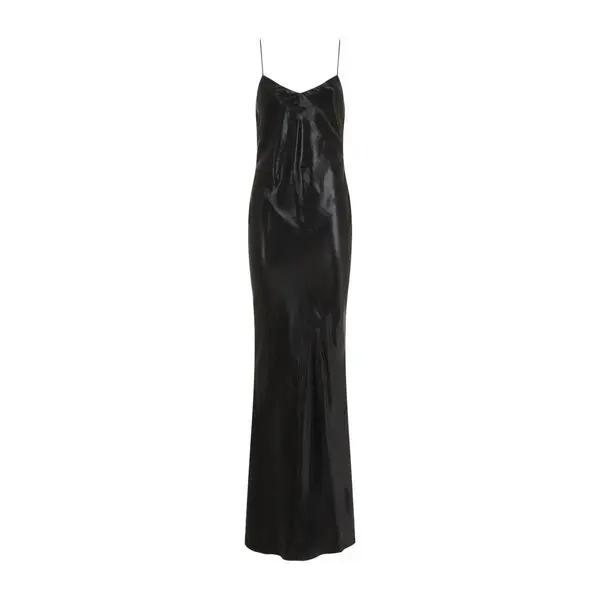 Saint Laurent Acetate Long Dress - Black