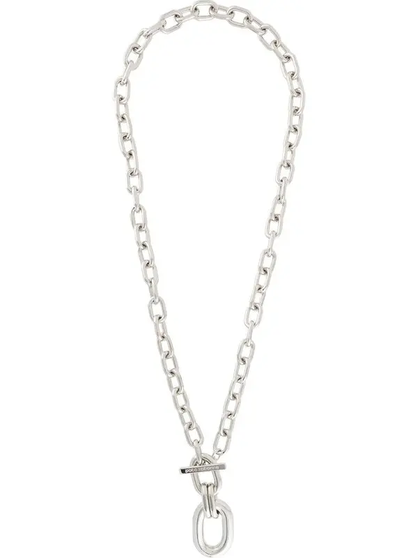 Rabanne Loop Pendant Chain Necklace - Silver