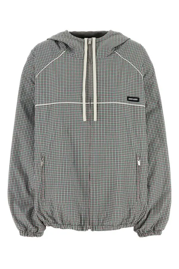 Miu Miu Embroidered Tech Fabric Jacket - Multicolor