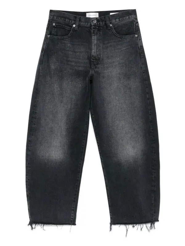 FRAME The Bubble Crop Limitless Raw Fray Jeans - Lmtf