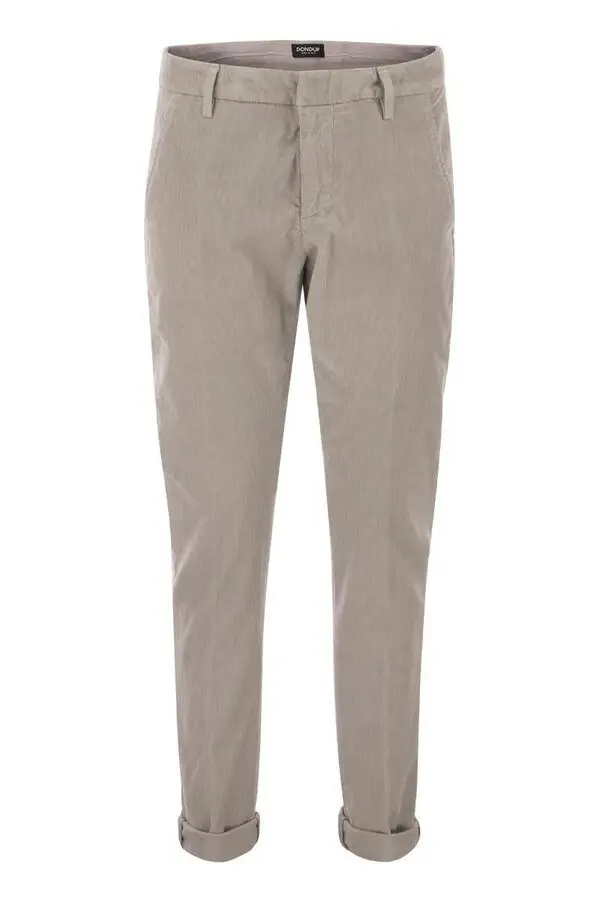 DONDUP Gaubert Slim Milleraies Trousers - Light Grey