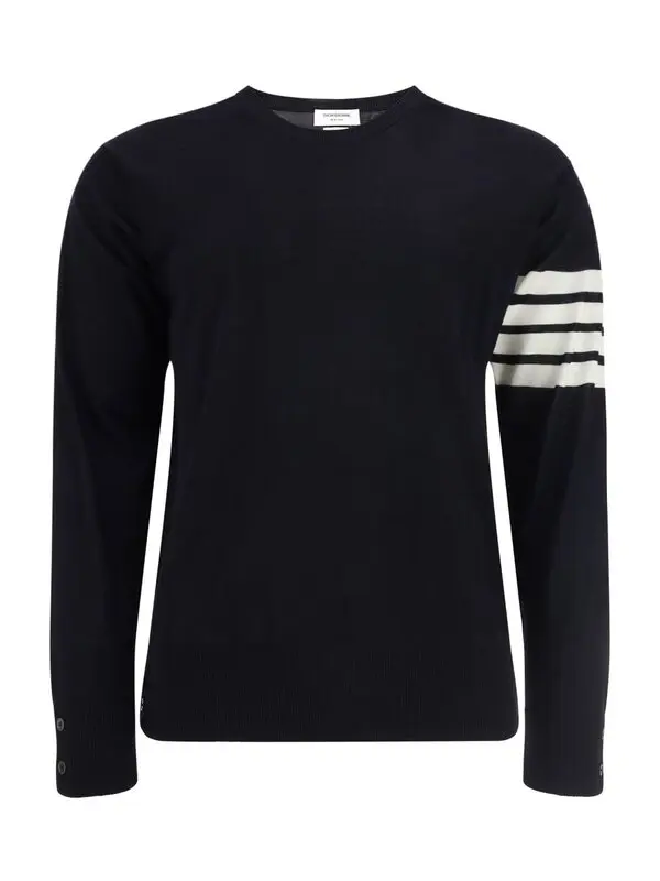 Thom Browne Virgin Wool Sweater - Blue