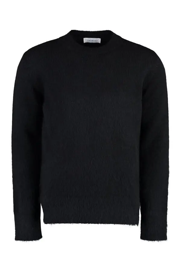Off-White Mohair Blend Sweater - Black
