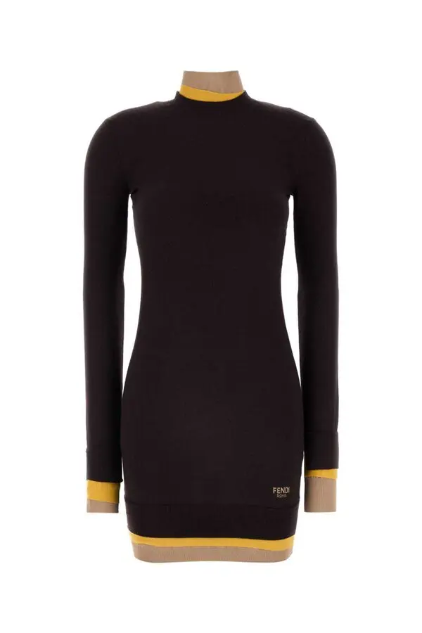 Fendi Wool Blend Dress - Purple