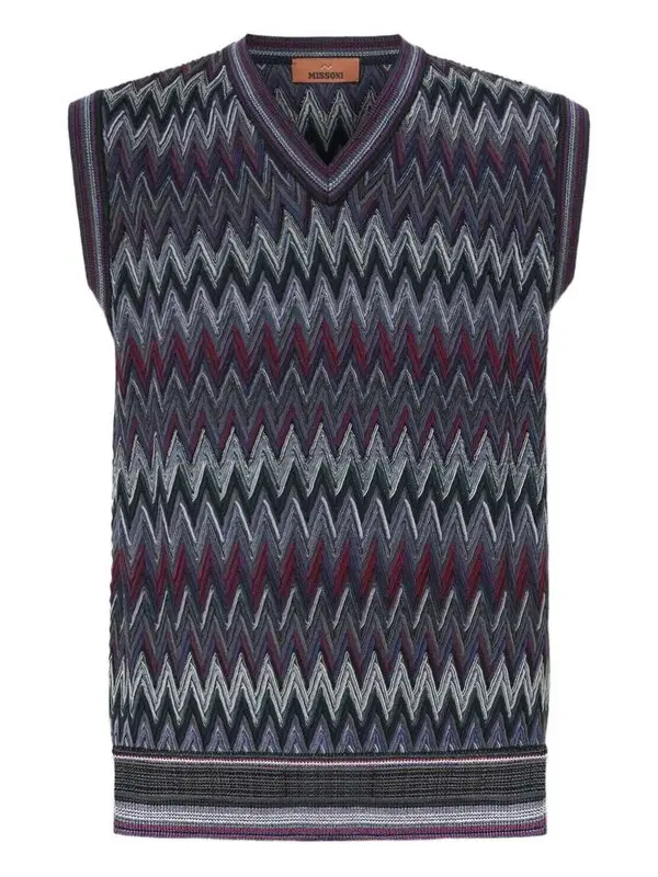 Missoni V-neck Vest - S Burgundblu Gr