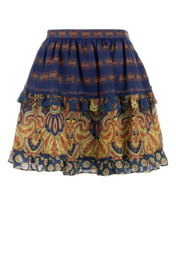 Valentino Garavani Printed Linen Skirt - Indacomulticolor