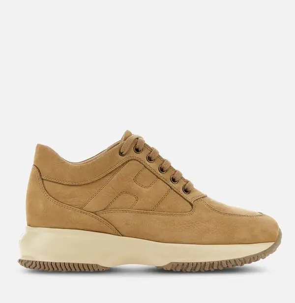 Hogan Vintage-effect Nubuck Sneakers - White