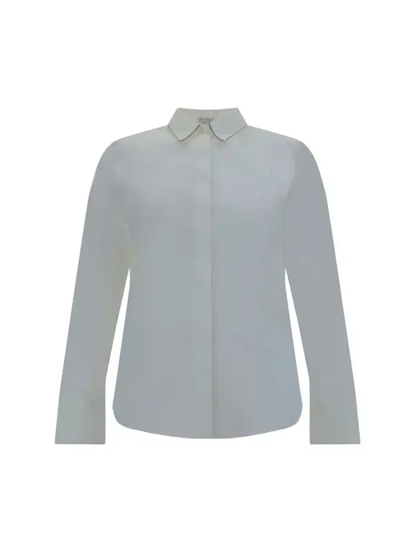 Brunello Cucinelli Cotton Poplin Shirt - White