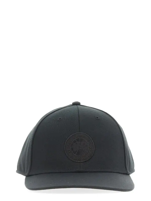 Canada Goose Cg Tonal Logo Baseball Cap - Black