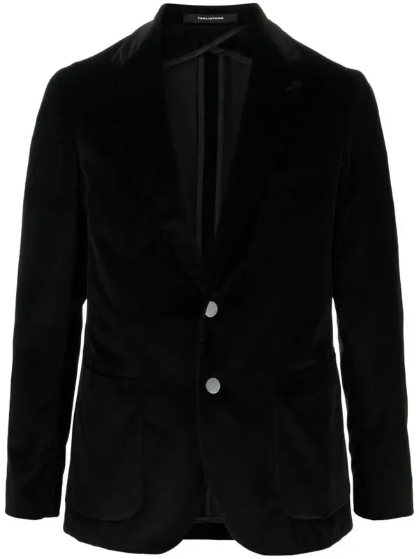 Tagliatore Velvet Jacket - Black