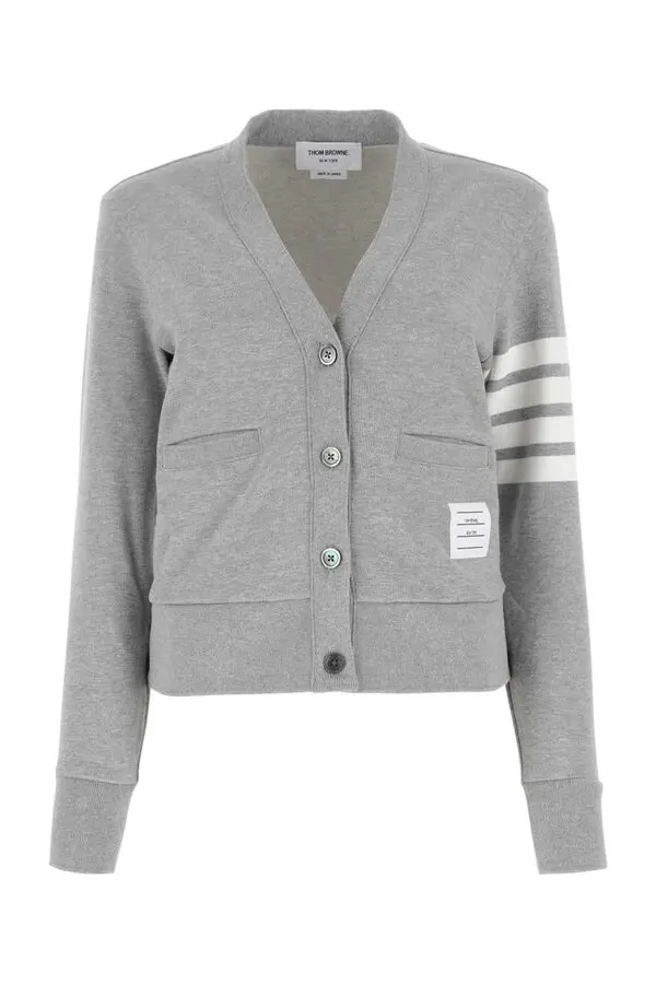 Thom Browne Cotton Cardigan - Grey