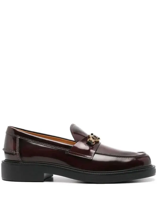 TOD'S Loafers With Clamp And Oval Logo - Brown