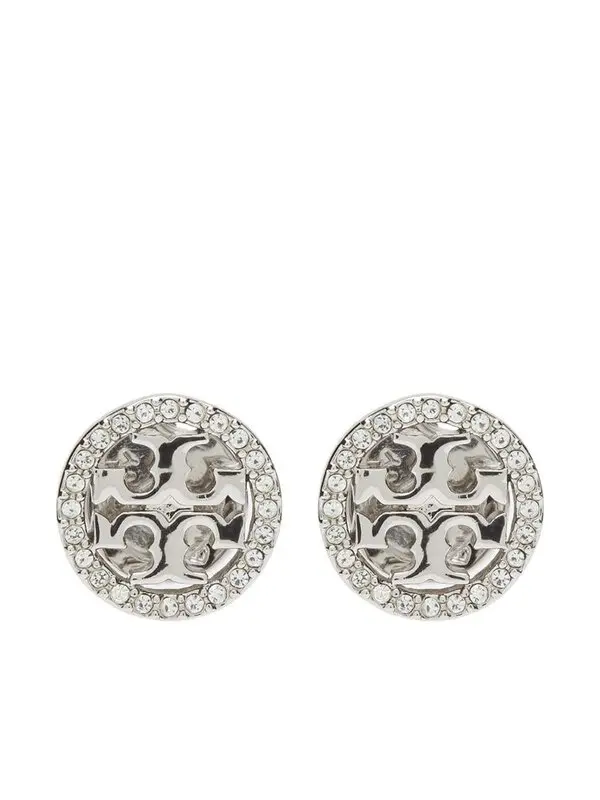 Tory Burch Miller Crystal-embellished Stud Earrings - Multicolor