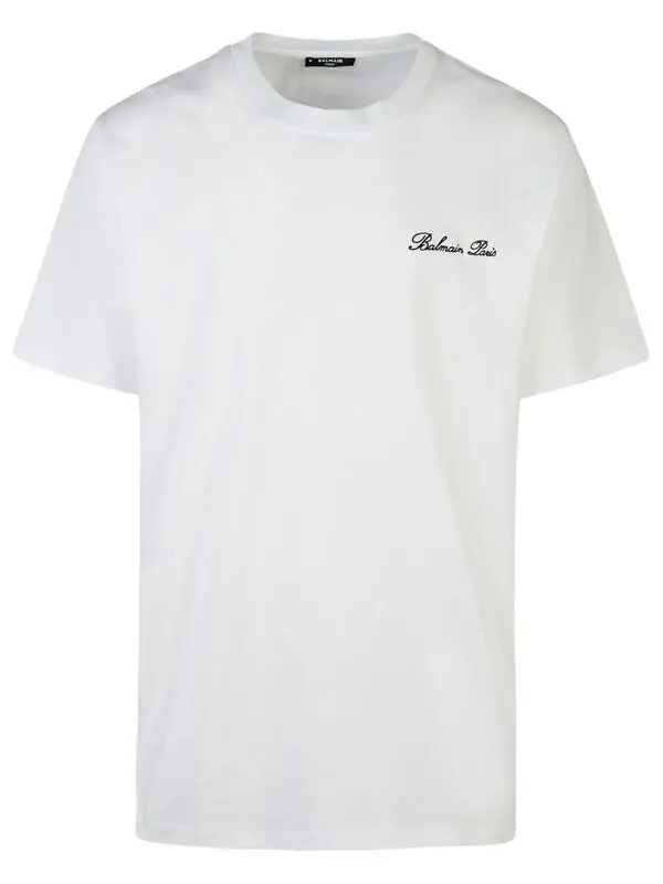 Balmain Signature' Cotton T-shirt