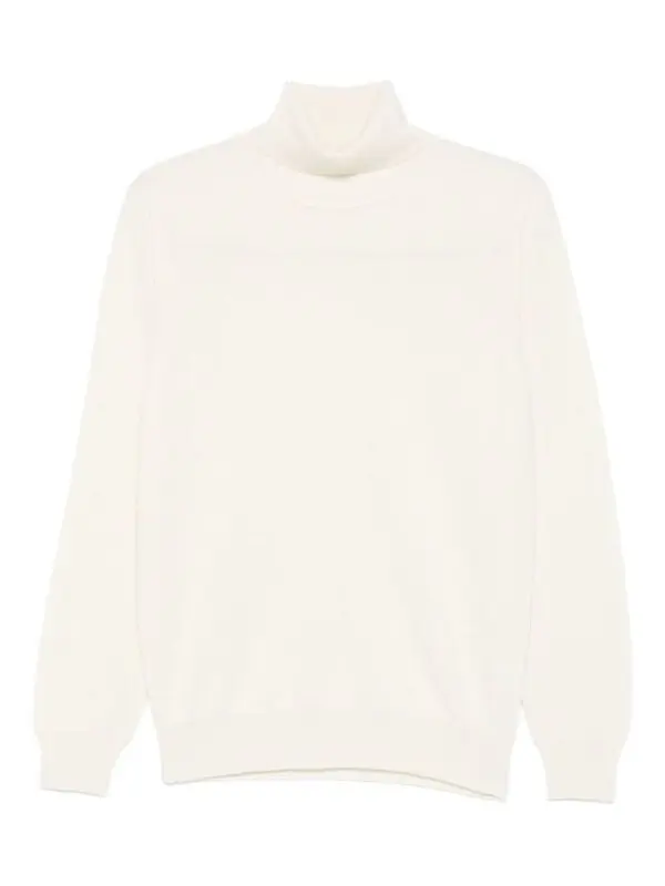 KANGRA Turtleneck Sweater - White