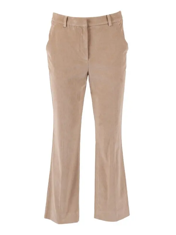 Max Mara Cotton-blend Trousers - Beige