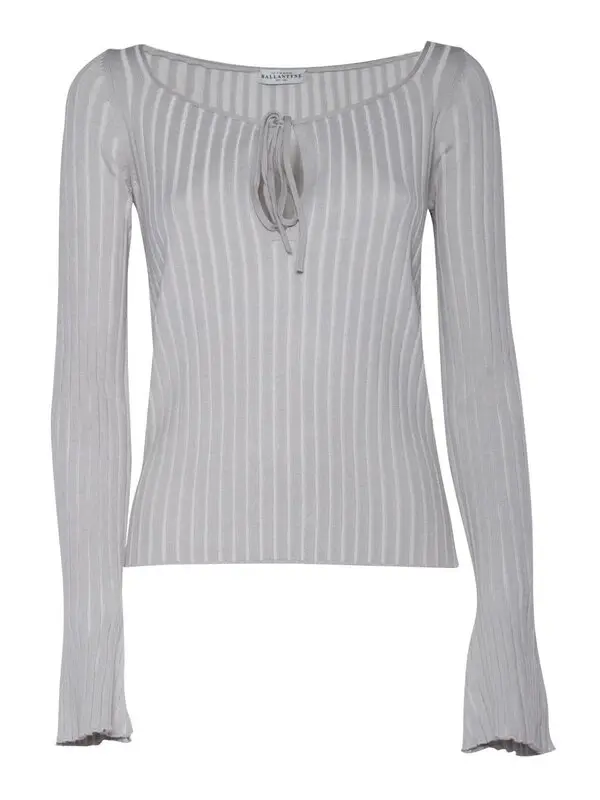BALLANTYNE Ribbed Viscose Blend Pullover
