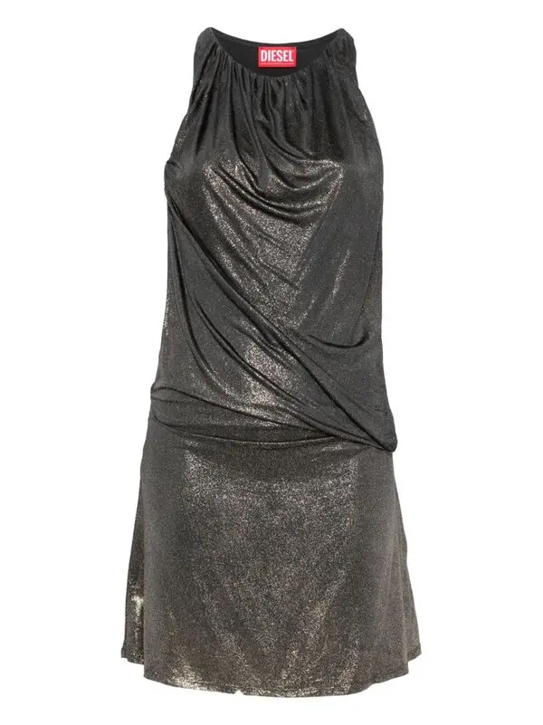 Diesel Short Dress With Metallic Effect - Grey