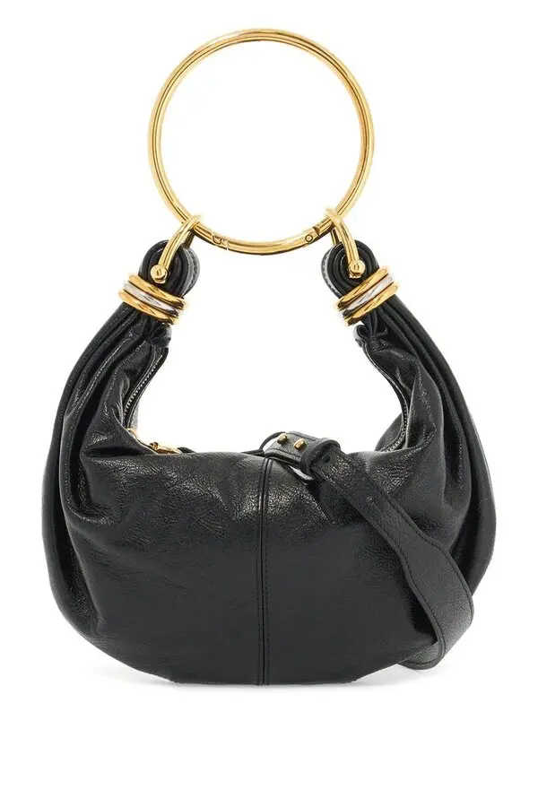 Chloé Hobo Bag In Leather With Bracelet Handle - Black