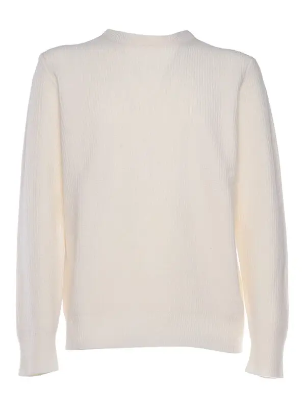 BALLANTYNE Ribbed Wool Sweater - White