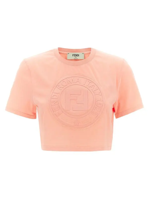 Fendi Logo Cotton T-shirt