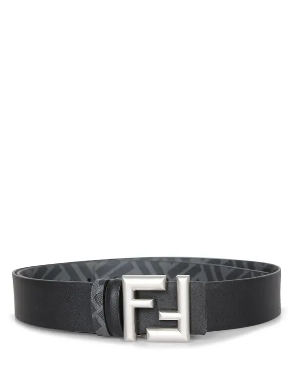 Fendi Leather Belt With Ff Monogram