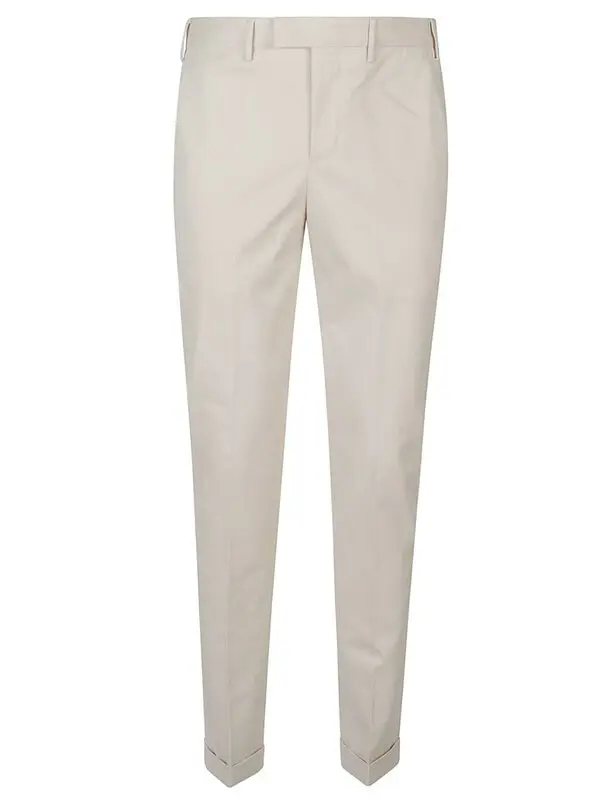 PT TORINO Master Flat Front Pants - White