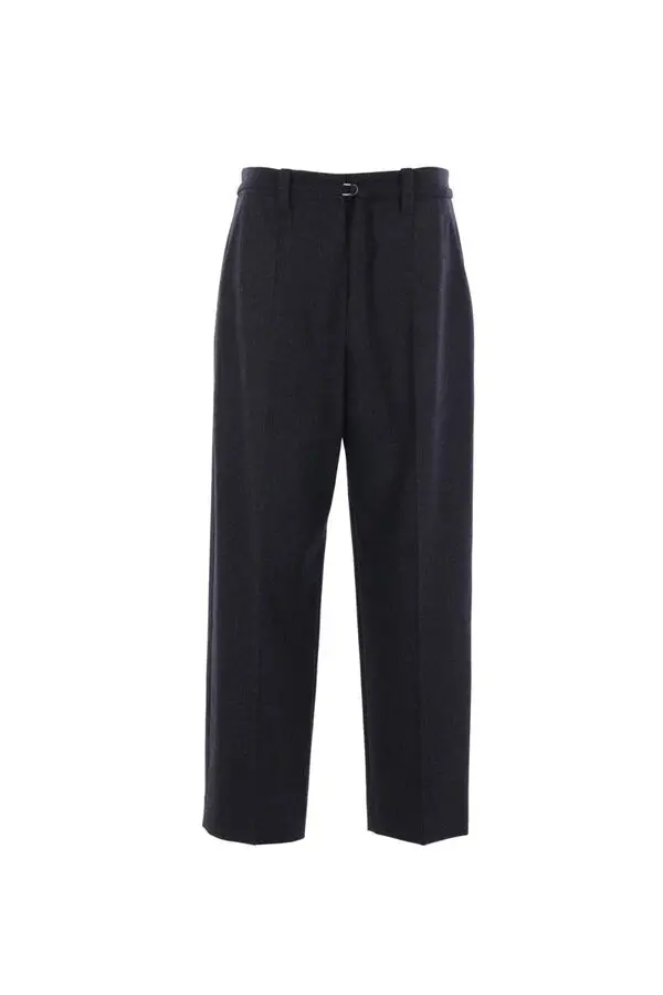 Brunello Cucinelli Cropped Wool Flannel Trousers - Lignite