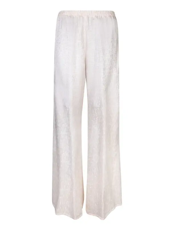 FORTE_FORTE Flared Silk-blend Trousers