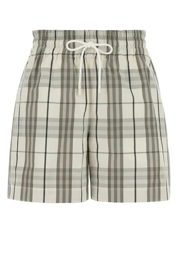 Burberry Embroidered Poplin Shorts - Multicolor