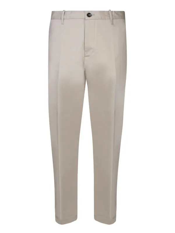 NINE:INTHE:MORNING Wide Leg Gabardine Trousers - Beige