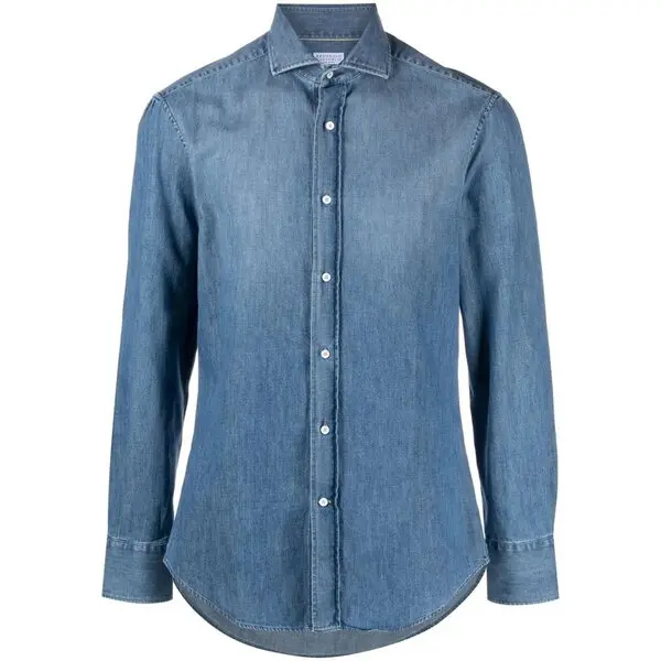 Brunello Cucinelli Shirts - Blue