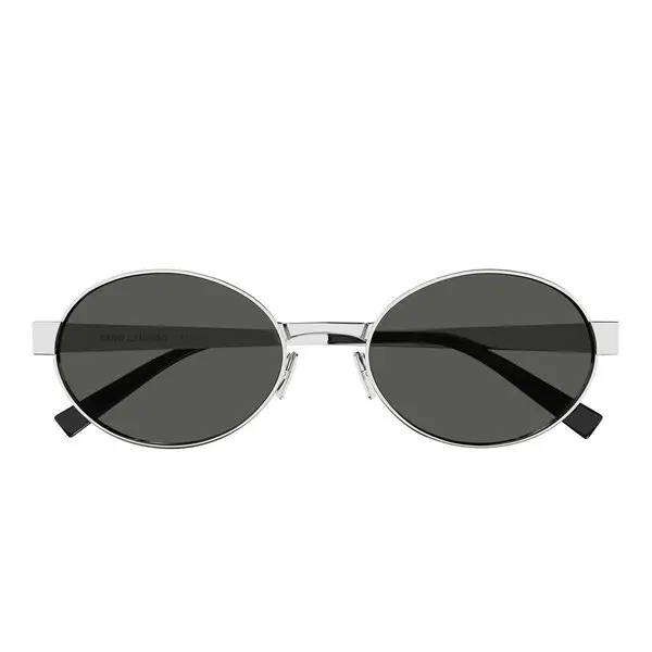 Saint Laurent Metal Oval Sunglasses - Silver