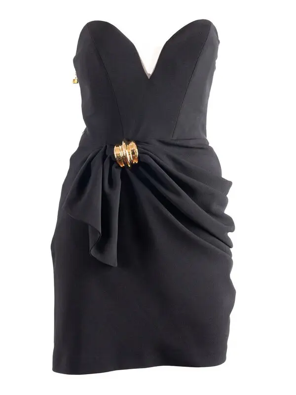 Elisabetta Franchi Midi Dress - Black