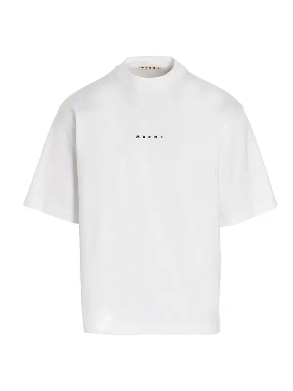 Marni Logo Printed T-shirt - White