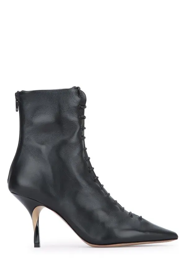 Jacquemus Lace Up Ankle Boots - Black
