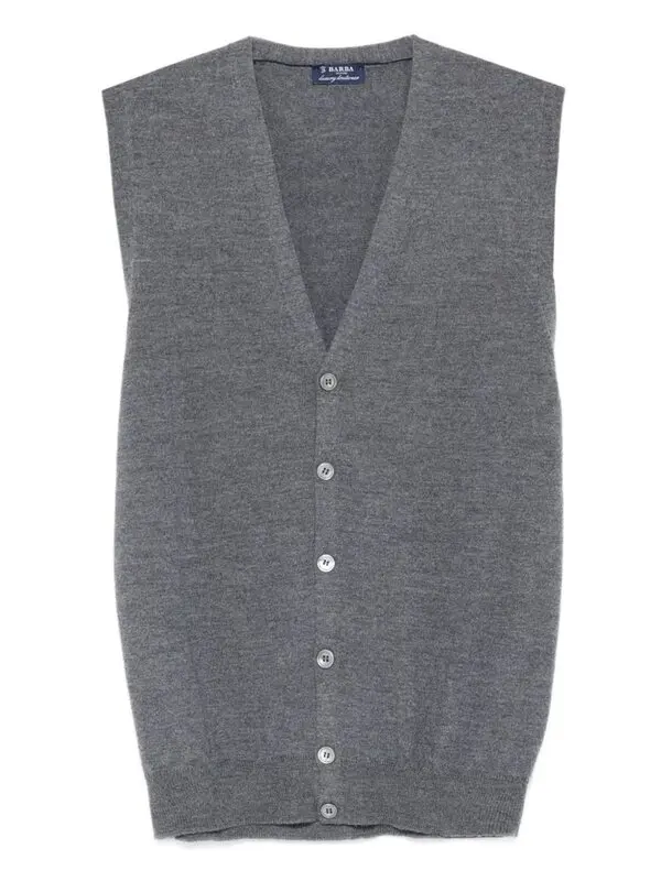 BARBA NAPOLI Buttoned Vest - Grey