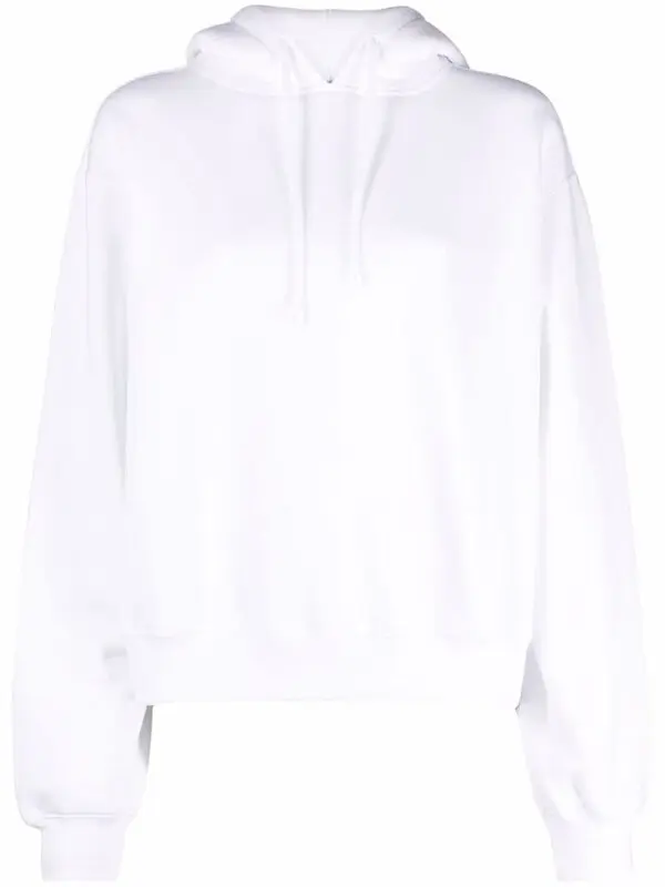 Alexander Wang Essential Terry Hoodie With Puff Paint Logo - White