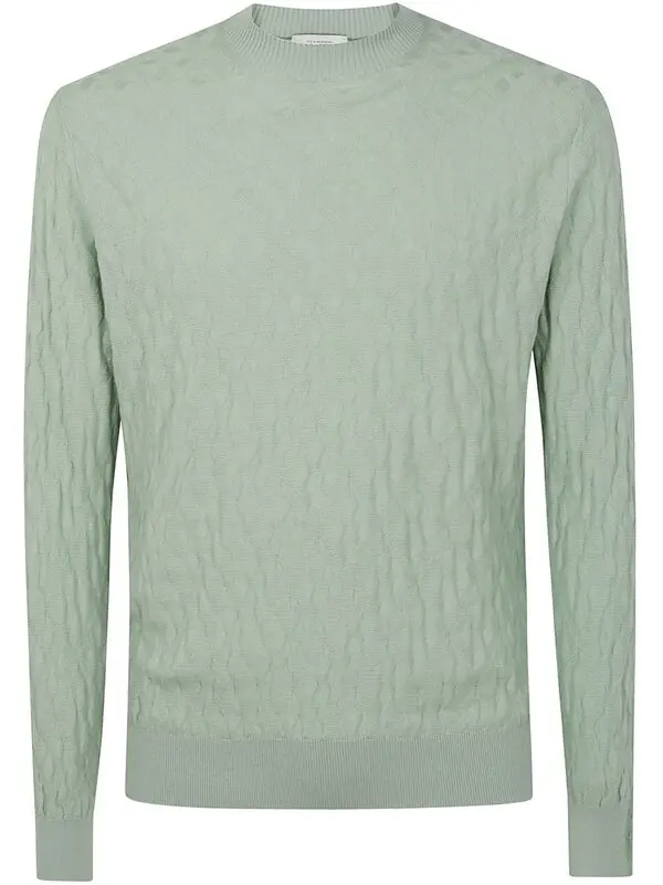 BALLANTYNE Round Neck Pullover - Green