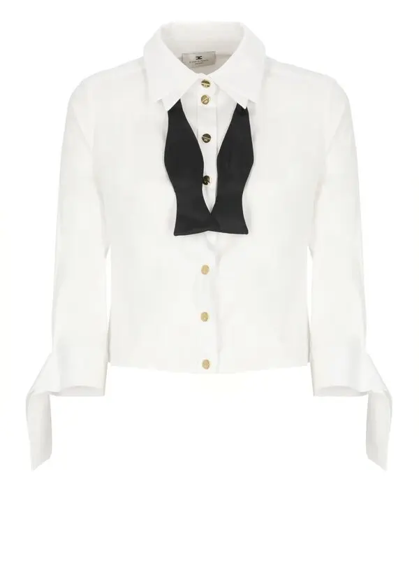 Elisabetta Franchi Cotton Blend Shirt - White