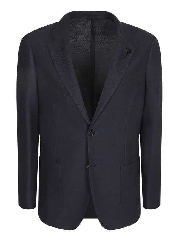 LARDINI Knit Blazer - Blue