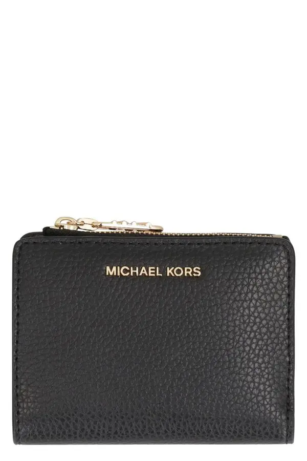 Michael Kors Empire Small Leather Flap-over Wallet - Black