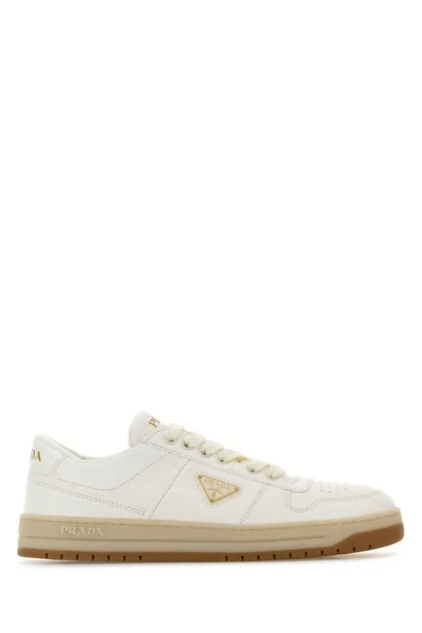Prada Downtown Nappa Leather Sneakers - White