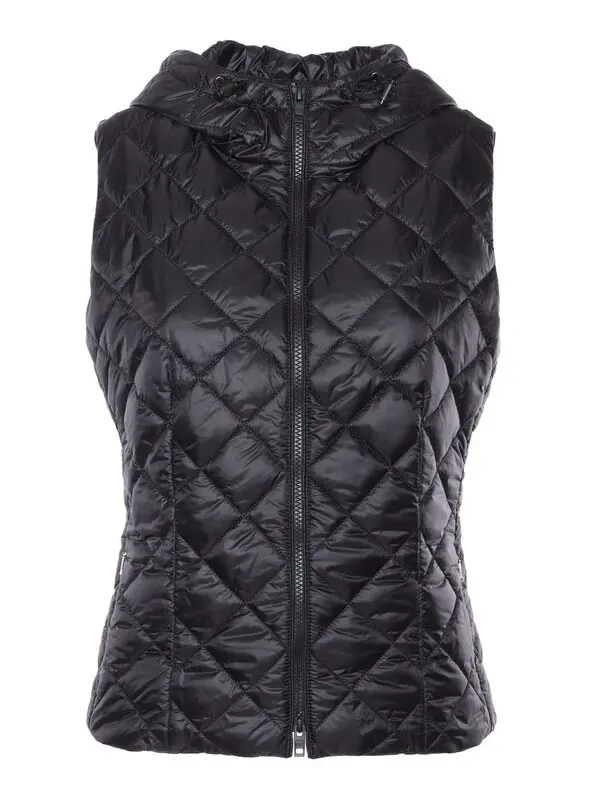 FAY Sleeveless Quilted Vest - Black